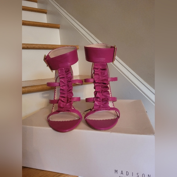 Madison | Shoes | New Madison Fuscia Pink Ruffle Heels | Poshmark